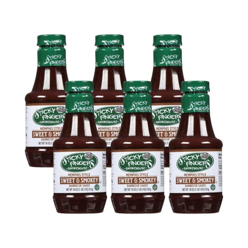 Sticky Fingers, Dark BBQ Sauce Memphis Original,18 Ounce (18 Fl Oz ...