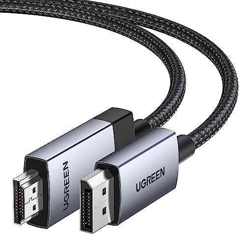 UGREEN 4K@60Hz DisplayPort to HDMI Cable 2 M(6.6FT),Unidirectional DP Computer to HDMI Monitor ...