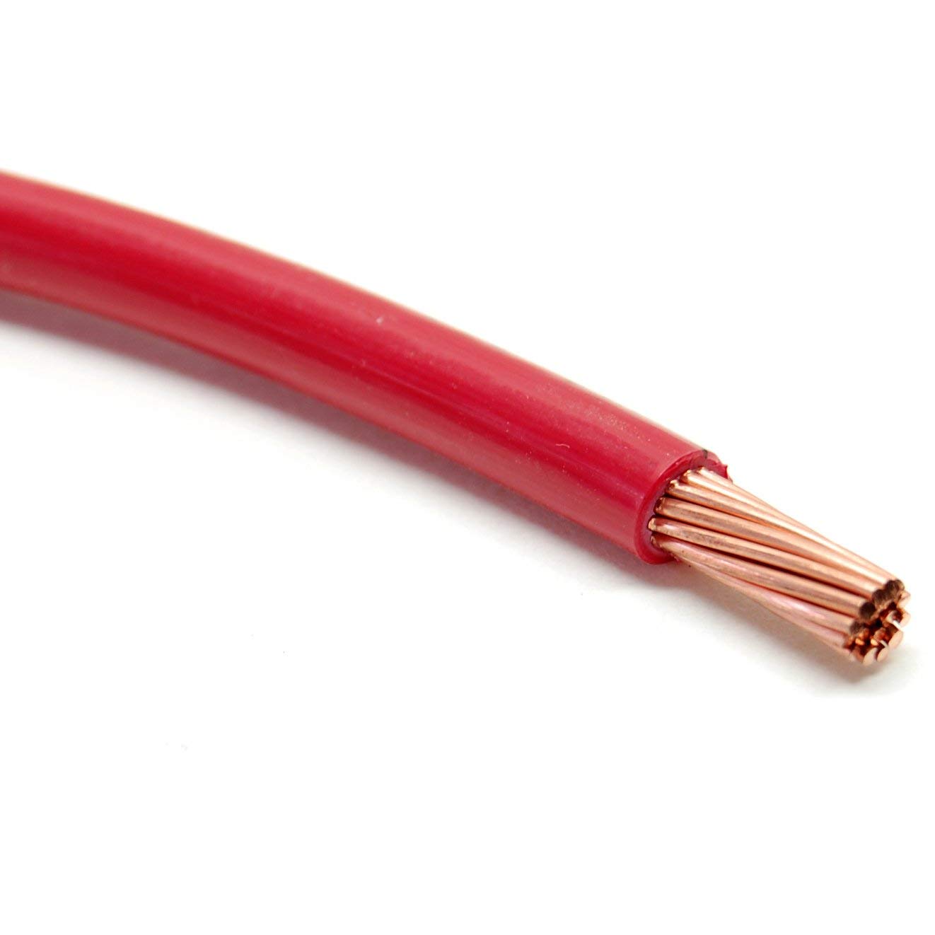 6 AWG 19-Stranded THHN Red Copper Building Wire (90ft Cut): Amazon.com ...