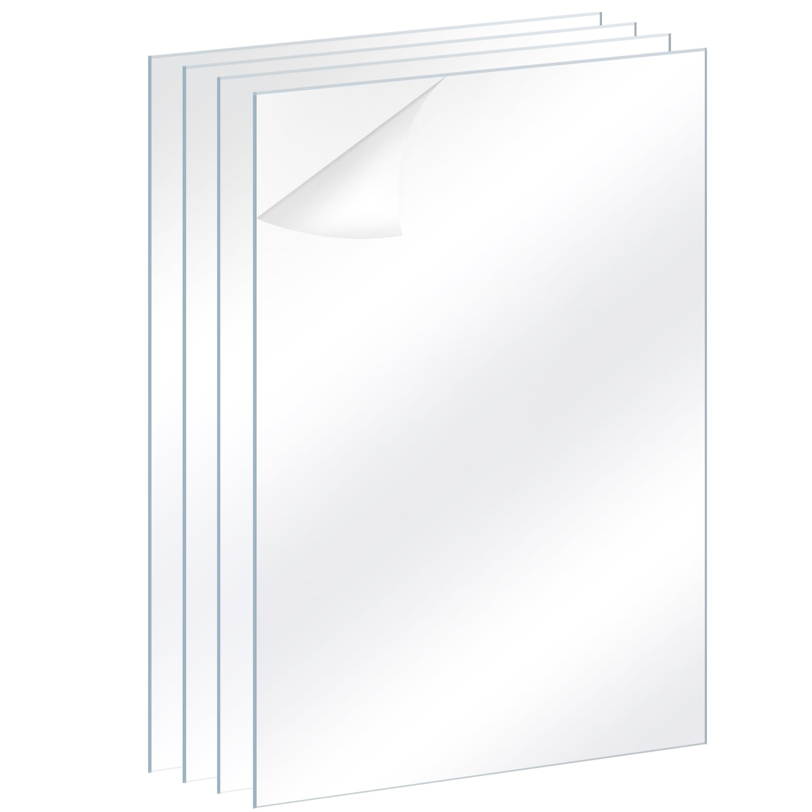 Wtrgas 4 Packs 24x36 inch Plexiglass Sheets, 0.04 inch Thick Clear ...