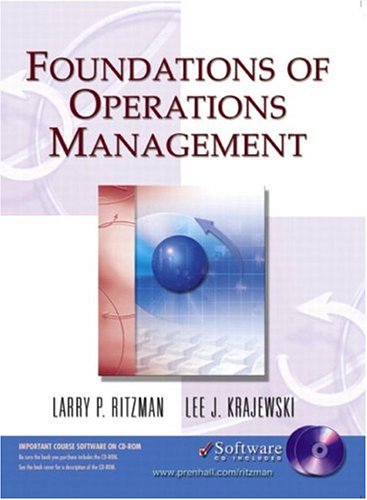 Foundations of Operations Management (Book & CD-ROM): Ritzman, Larry P ...