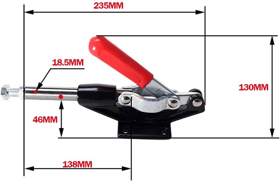 NUZAMAS Plunger Stroke Metal Push Pull Toggle Clamps Straight-Line ...