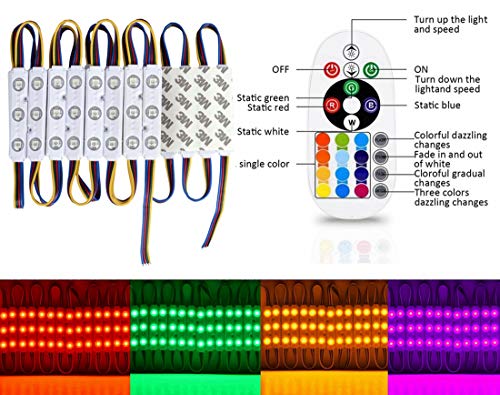 20FT Waterproof Colorful 5050 3 LED Light Module 12V RGB 120 LEDs With ...