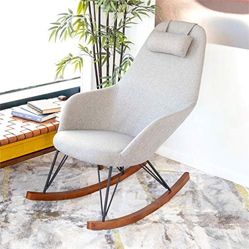 Mid-Century Modern Jayce Gray Rocking Chair | Pricepulse