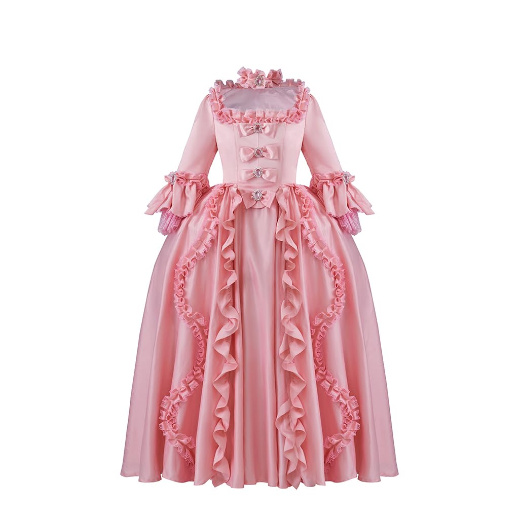 MelangCos Women's 18th Century Rococo Costume Marie Antoinette Pink ...