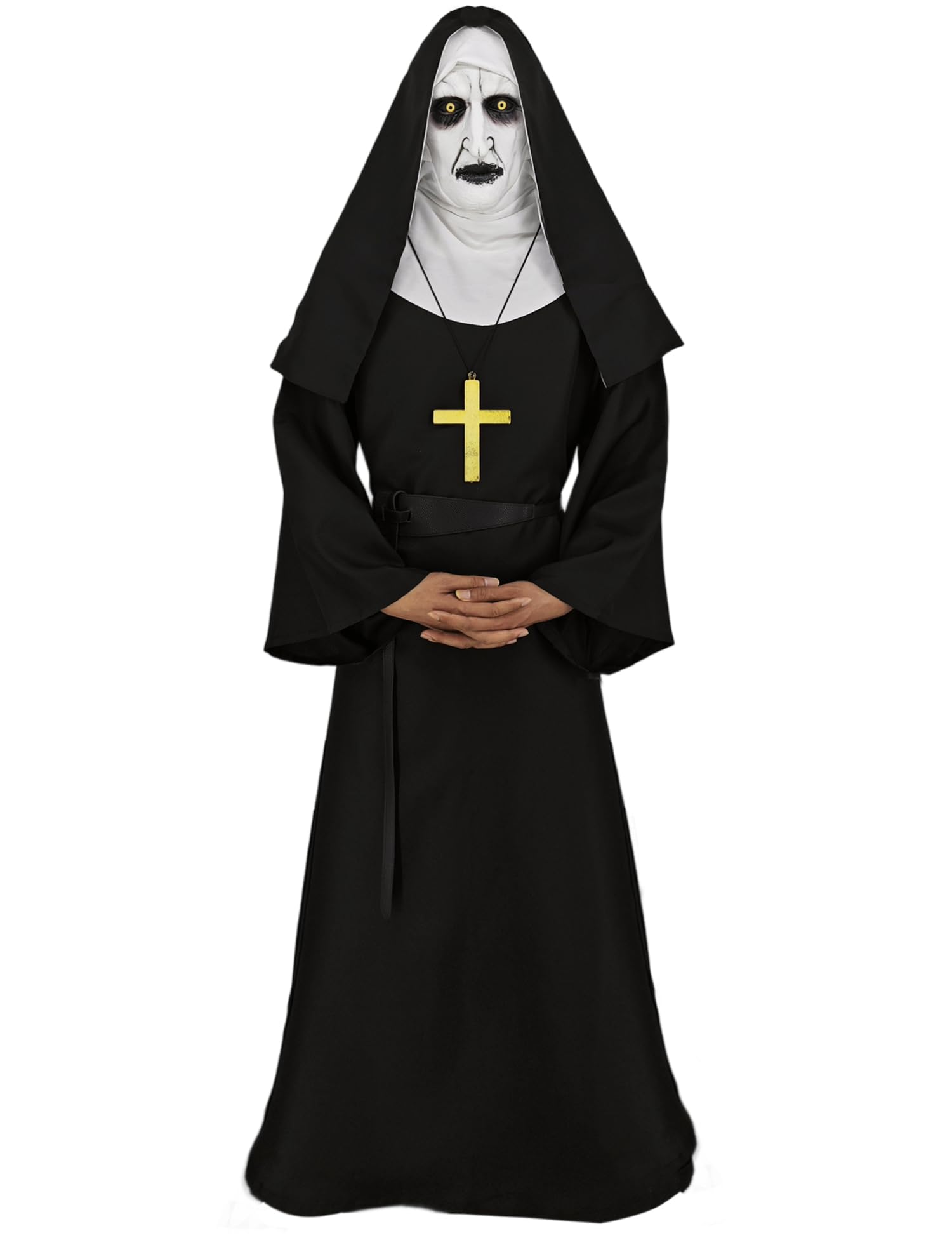 Halloween Nun Costume for Women 5-Pcs Mother Sister Medieval Cosplay ...