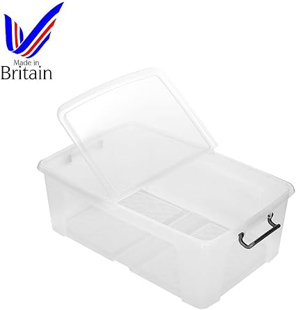 Strata Smart "Storemaster" 50L Litre Clear Storage Box Container ...
