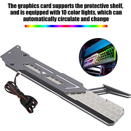 GPU Support Bracket, Graphics Card GPU Brace with 10 Color Lights ...