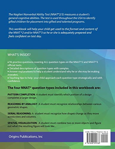 2 Practice Tests for the NNAT Grade 1 NNAT 3 Level B: Practice Tests 1 ...
