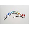 Amazon.com: LyneeRan Sea Glass Rainbow Birds, Sea Glass Birds on Branch ...