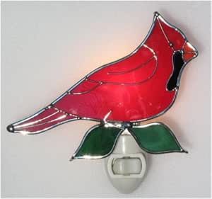 Stained Glass Red Cardinal Bird Night Light - - Amazon.com