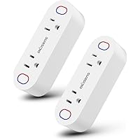 Alexa Echo Plug, DILISENS 2 in 1 Smart Plug Mini Outlet with Energy ...