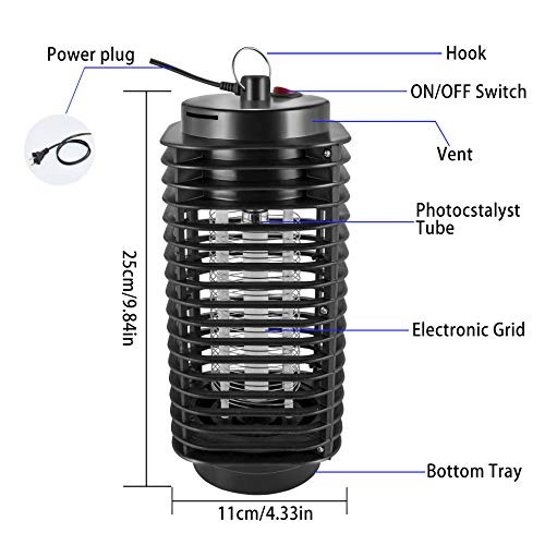 XMSTORE Bug Zapper, 2020 Upgrade Portable Standing or Hanging Zapper ...