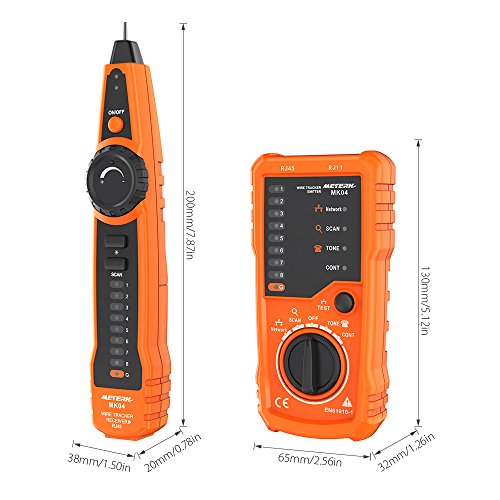 Wire Tracker Meterk RJ11 RJ45 Line Finder Handheld Cable Tester ...