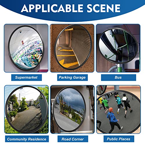 Corner Mirror Convex 2 Pcs 12 Inch Acrylic Convex Mirror - Adjustable ...