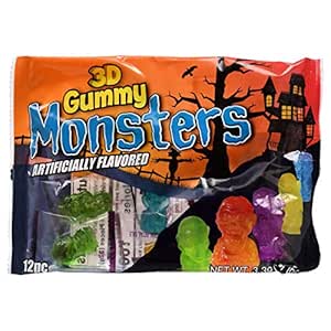 Amazon.com : Greenbrier (1) Bag 3D Gummy Monsters - Assorted Monster ...