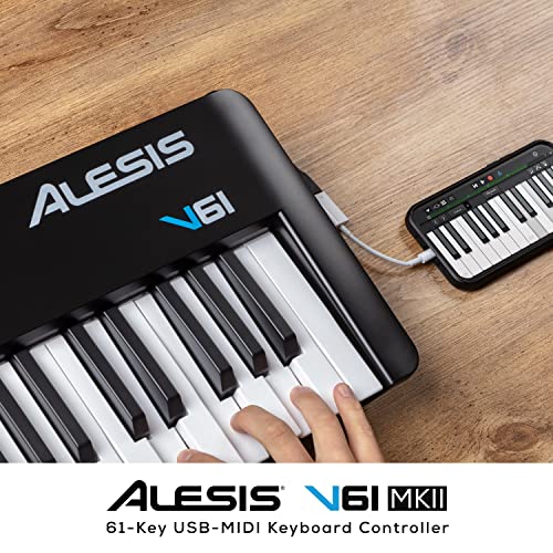 Alesis V61 MKII USB MIDI Keyboard Controller with 61 Velocity Sensitive ...