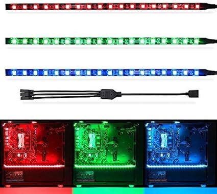 WOWLED RGB Gaming LED Strip Lights Magnetic for Mid Tower PC Case ...