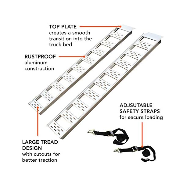 CARGOSMART Aluminum Straight Fixed Ramp with Treads (2pk) – Easily and ...