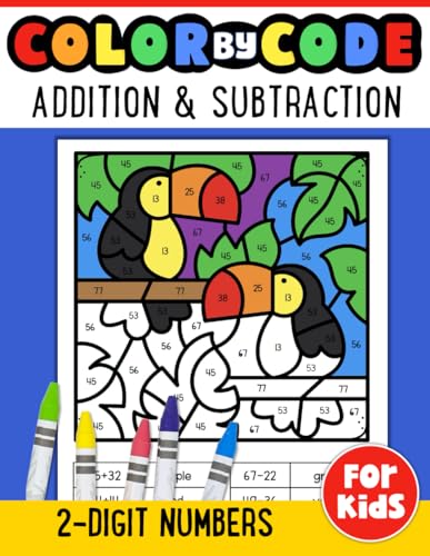 Mua Addition and Subtraction Color By Code Two Digit Math Workbook for ...