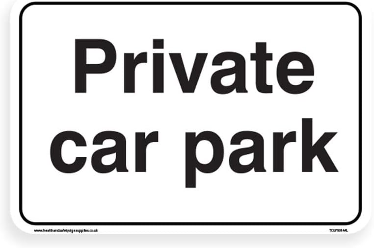 Private Car Park Sign – Car Park Signs [1.5mm Rigid Plastic, 400mm x ...