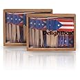 Amazon.com: DelightBox 2 Boxes Mini Toothpick Flags (Puerto Rico): Home ...
