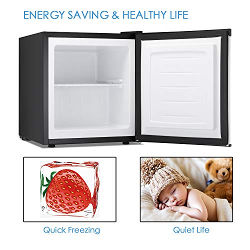 Upright Freezer Lock 1.1 Cubic Feet with Reversible Stainless Steel ...