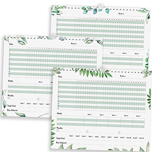 Simplified Greenery Habit Tracker Calendar - Designed and Made in USA ...
