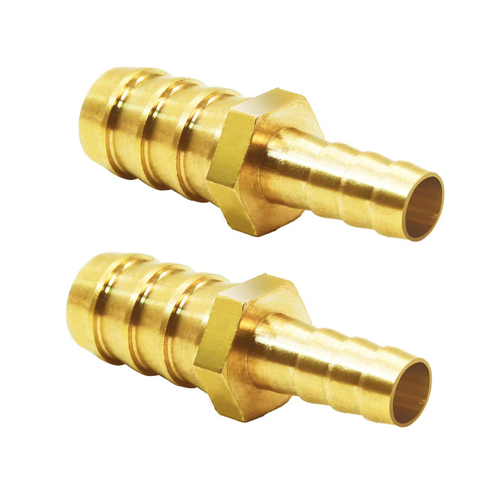 Joyway 5 16 To 3 8 Reduce ID Hose Barb Splicer Hex Union Brass