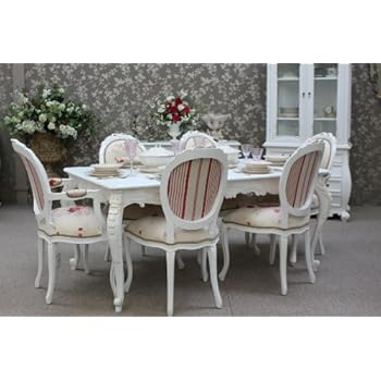 Amazon.com - Provincial Chateau Dining Table Set (1 Table 6 Chairs ...