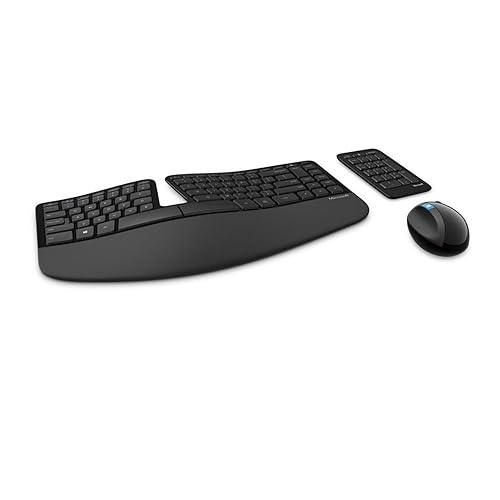Microsoft Sculpt Ergonomic Wireless Desktop Keyboard and Mouse (Renewed ...