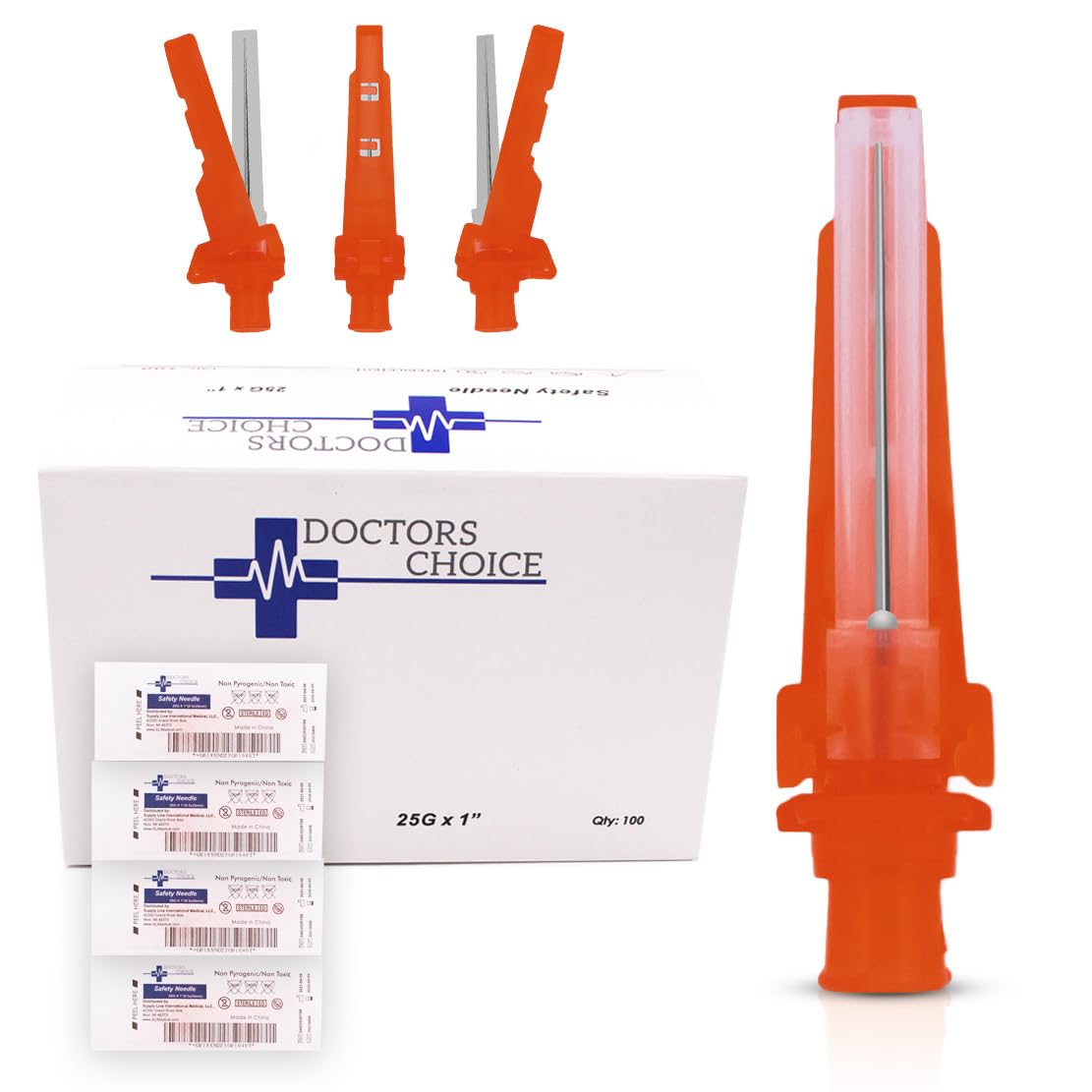 Mua Safety Needles Luer Lock Compatible (100, 25G x 1 Inch trên Amazon ...