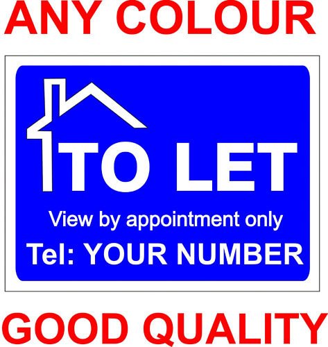 PROPERTY HOUSE TO LET SIGN BOARDS PERSONALISED X 2: Amazon.co.uk ...