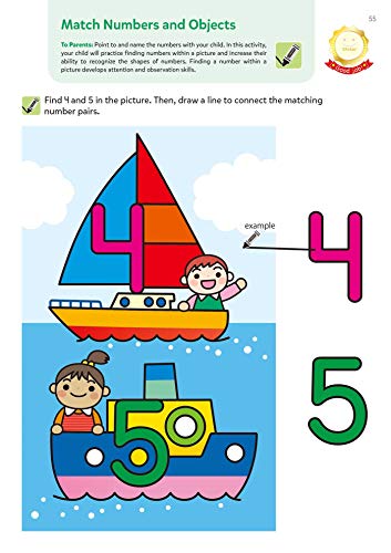 Play Smart Numbers Age 2+: Preschool Activity Workbook with Stickers ...