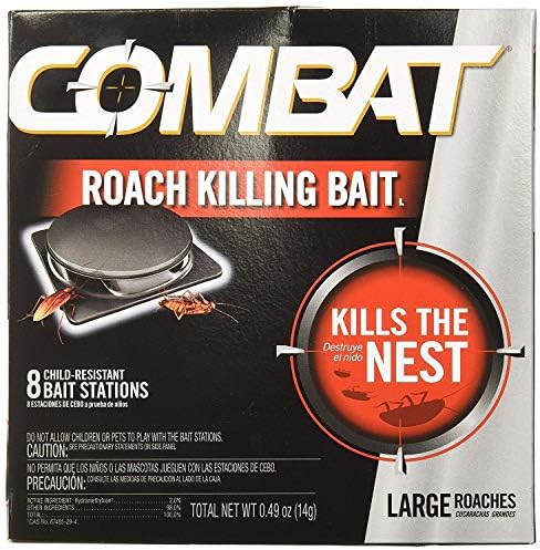 Combat Roach Killing Bait, Large Roach Bait Station, 8 Count ...