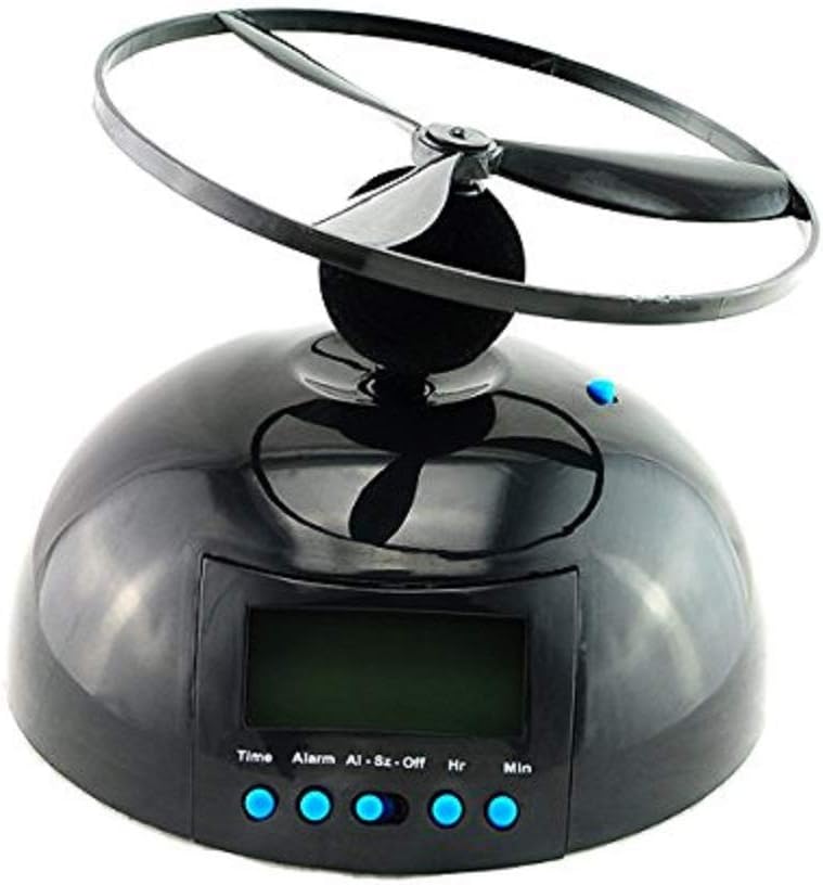 Enshey Flying Alarm Clock Crazy Helicopter Novelty Alarm Clock UFO ...