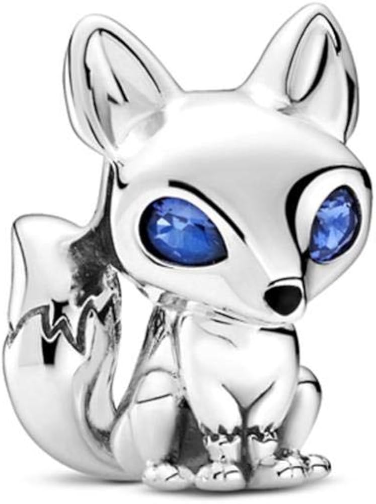 Pandora Passions Sterling Silver Blue Eyed Fox Charm: Amazon.co.uk ...