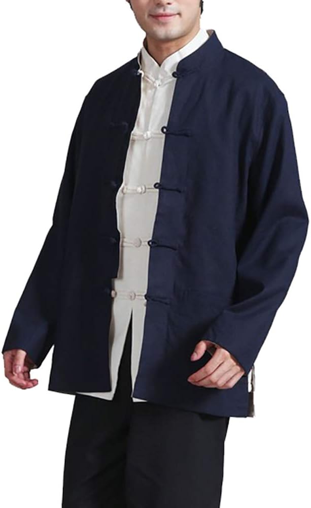 Herren Reversibel Beide Seiten Mantel Jacke Tang-Anzug Chinesisch ...