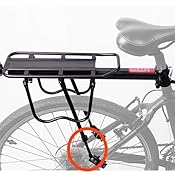 COMINGFIT® Adjustable 50kg Capacity Aluminum Alloy Bicycle Rear Cargo ...