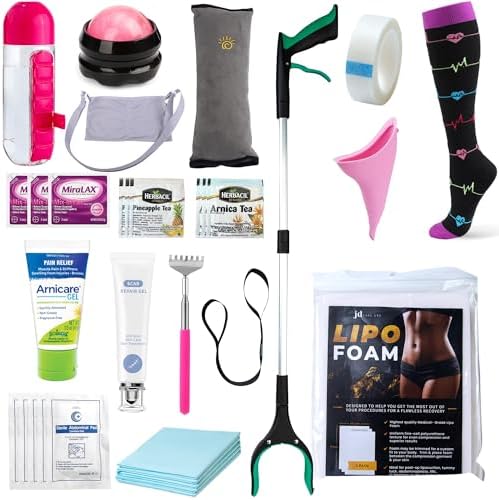 JDCare USA Tummy Tuck Post Surgery Supplies Kit with Recovery Must ...