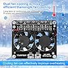 Raspberry Pi Fan 4B Dual Cooling Fans with Automatic Discoloration LED ...