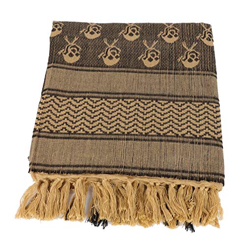 GERINLY Skulls Shemagh Tactical Desert Keffiyeh Scarf with Fringes ...