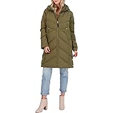 French Connection Women's Quilted Asymmetrical Hem Hooded Winter Puffer ...