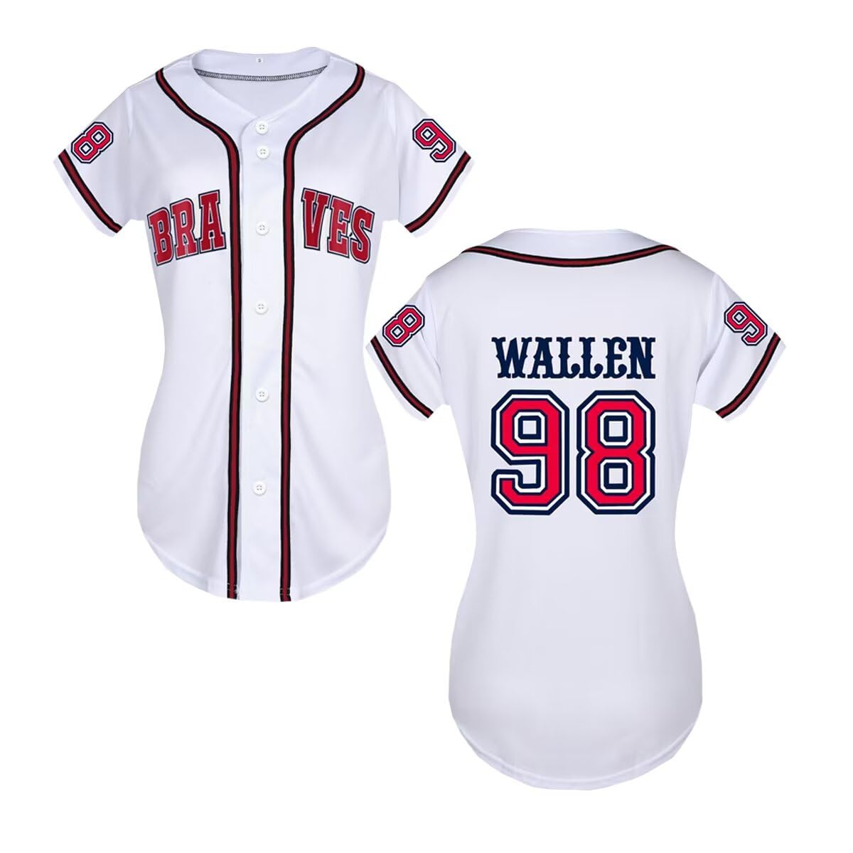 98 Baseball Jersey Shirt Women Fan Tshirts Country Vintage Jersey ...