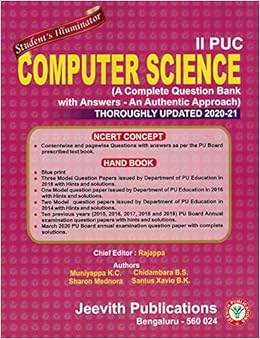 Buy Students Illuminator Computer Science 2 Puc Complete Question Bank ...