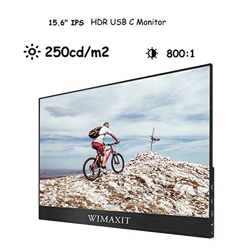 WIMAXIT Portable USB C Touch Monitor, 15.6 Inch HDR Ultra-Slim FHD ...