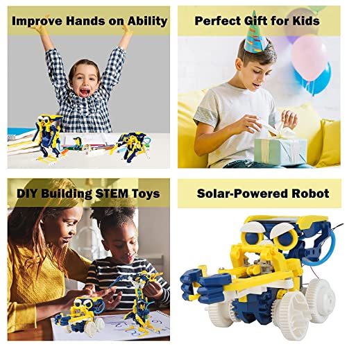 Vextronic Solar Robot Kit for Kids, 11-in-1 DIY Building Robot Toys ...