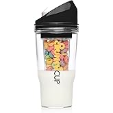 Amazon.com | CRUNCHCUP XL Pink - Portable Plastic Cereal Cups for ...