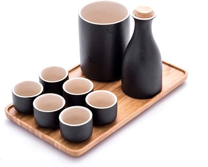 Sake 9-Piece Set Japanese Sake Cup Set with Warmer Ceramic for Home ...