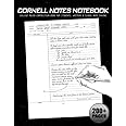 Cornell Notes Notebook: College Ruled Composition Book for Students ...